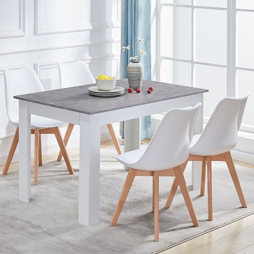 Dining Table Wood Rectangular Kitchen Dining Room 4 Seaters 120*80*75 ...
