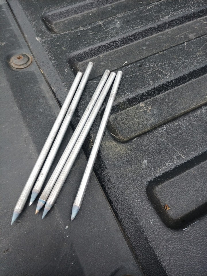 Steel Spikes set of 5 new for throwing/target practice/crafts/ninja or ...