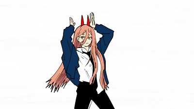 Anime chainsaw man power colorful girls minimalism Playmat Game Mat ...