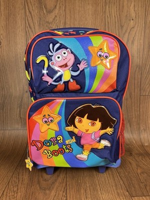 Dora The Explorer Rolling Backpack Luggage “Dora & Boots” Stars 18 ...