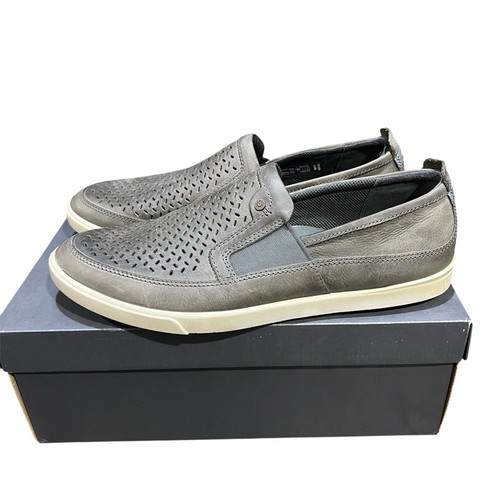 ECCO Collin 2.0 Warm Grey Perforated Slip On Men's Shoes EU 46 / US 12 ...