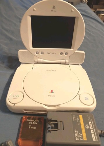 Sony Playstation 1 PSone Console SCPH-101 W/ LCD Screen, Controller ...
