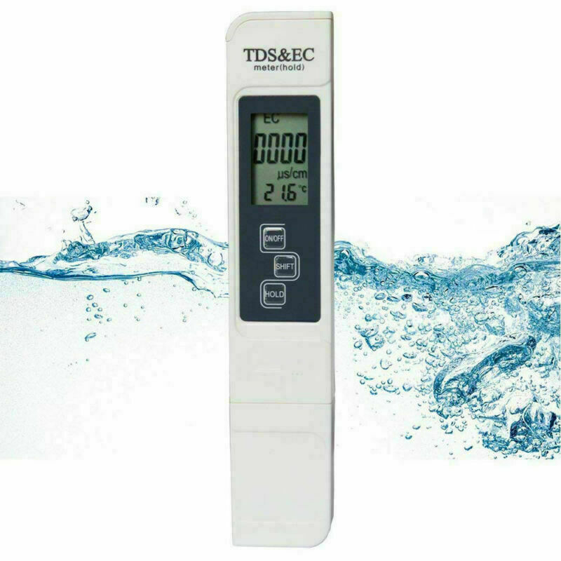 3 in 1 Digital TDS EC LCD Meter Water Quality Tester 0-9990 ppm Purity ...
