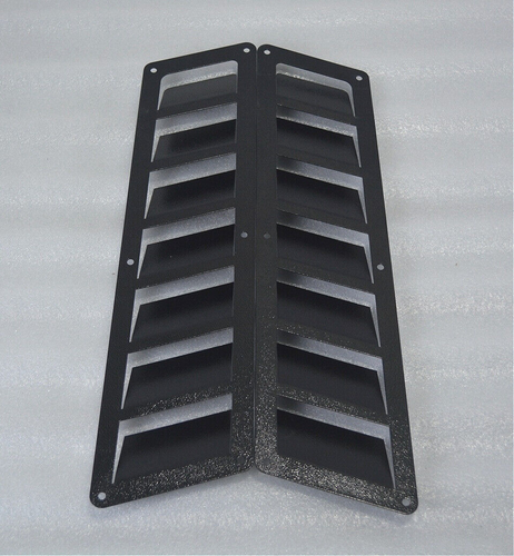 Black Steel Bonnet Hood Vents Universal POWDER COATING | eBay