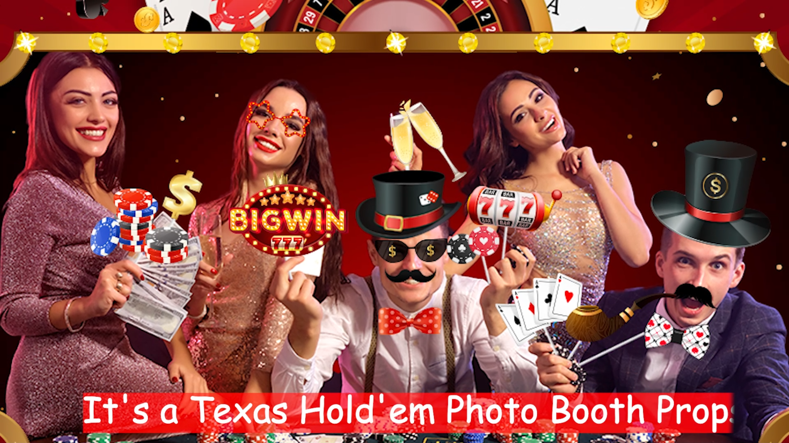 28 Pcs Casino Photo Booth Props Las Vegas Party Decorations Poker Party ...