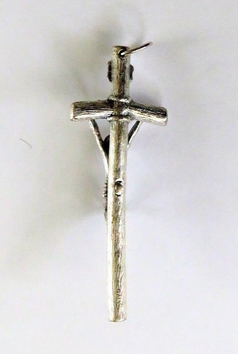 ITALY INRI Cross Crucifix Silver Tone Metal Pendant Italy 2.25" Long | eBay
