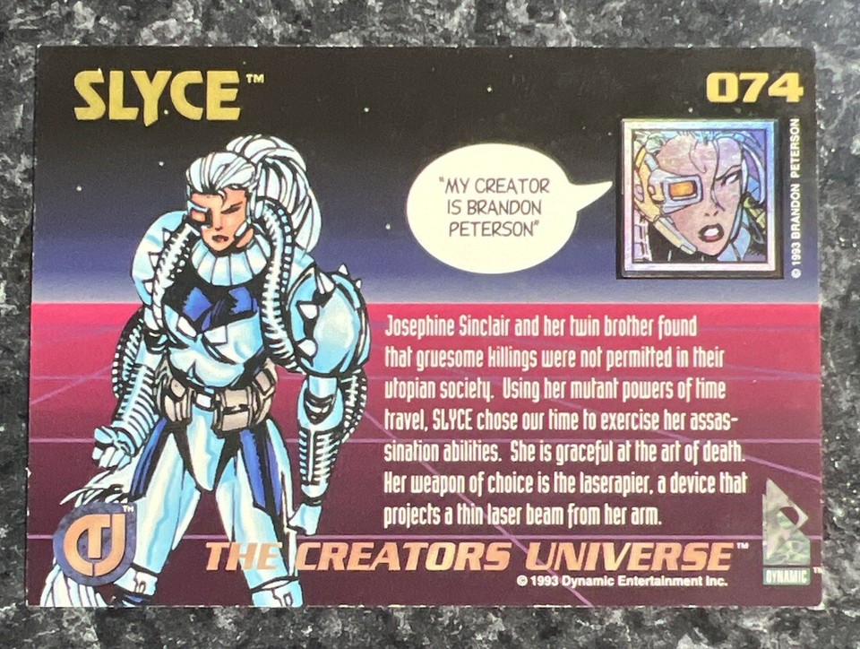 1993 The Creators Universe Trading Card #074 Slyce | eBay