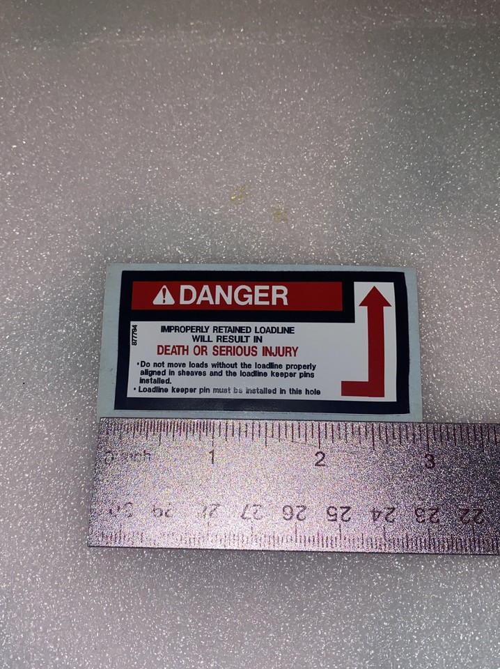 MANITEX GROVE, NATIONAL CRANE DECAL “DANGER” #877794. 2 Stickers. | eBay