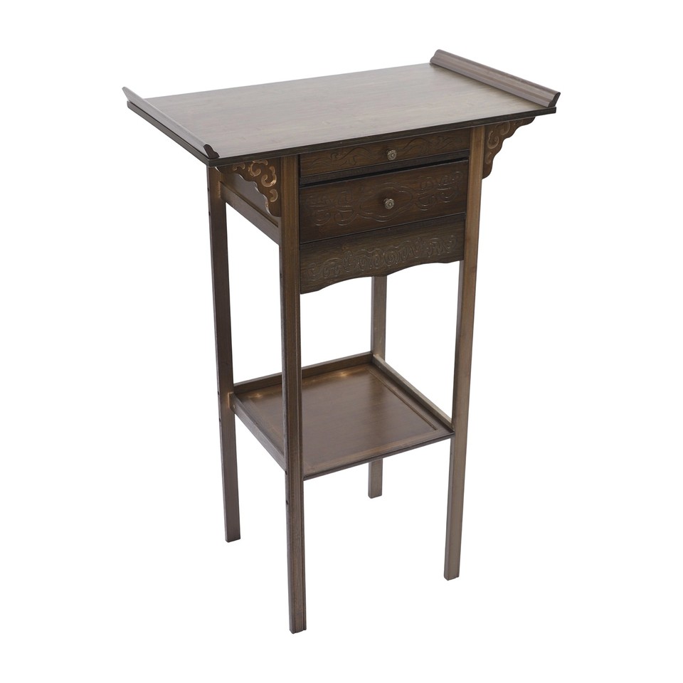 Shrine Altar 2 Tier Meditation Altar Table Altar Table w/Storage ...