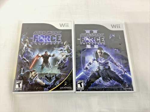 PAIR Nintendo Wii Star Wars: The Force Unleashed & The Force Unleased ...