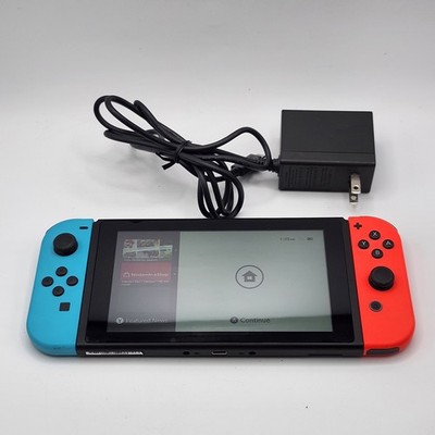 Nintendo Switch v1 Video Game Console HAC-001 Red Blue w/ Charger NO ...