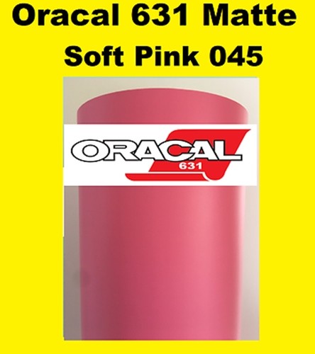 Oracal 631 Soft Matte Pink 045 Vinyl Indoor Removable Stickers 12"x 10 ...