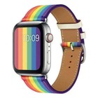 For Fitbit Versa 1 2 1st 2nd Gen Rainbow Leather Wrist Strap Pride ...