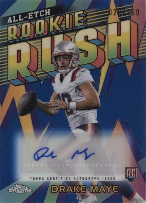 2024 Topps Chrome - All-Etch Rookie Rush Autographs Drake Maye #RRA-DM ...