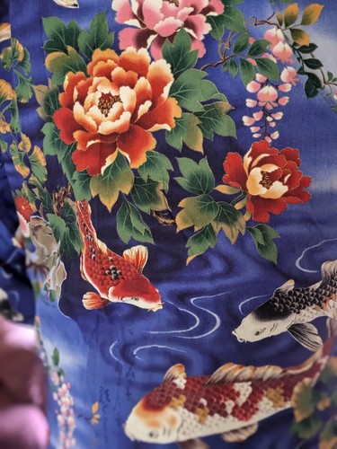 Oriental Koi Fish Floral Kimono Robe XL beautiful see all 4 for ...