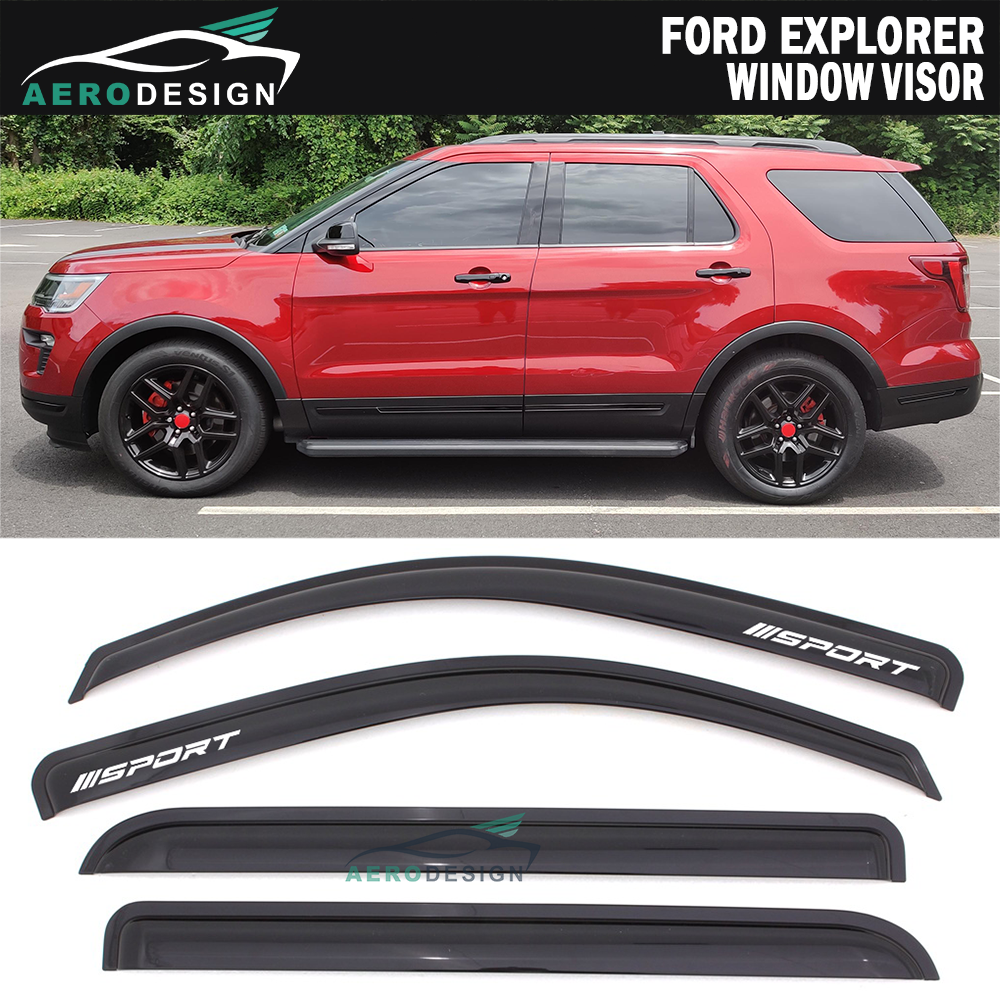 For 11-19 Ford Explorer Window Visor Rain Guard Shade Smoke Acrylic w ...