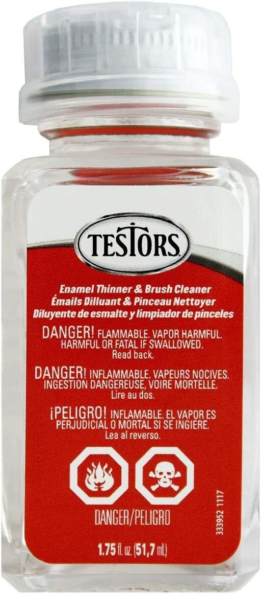 Testors 1156 Enamel Paint Thinner Large Glass Bottle 1.75 Fl. Oz. | eBay