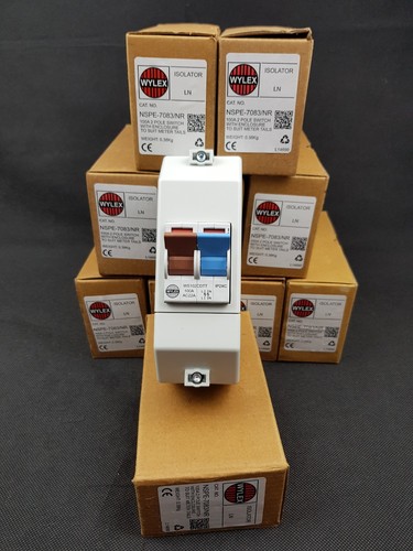 Wylex 100A 2 Pole Mains Switch Isolator & Slim Profile Enclosure NSPE ...