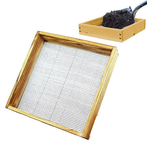 Garden Sieve Wooden Large Riddle Riddler Soil Sifter Mesh Gardening ...