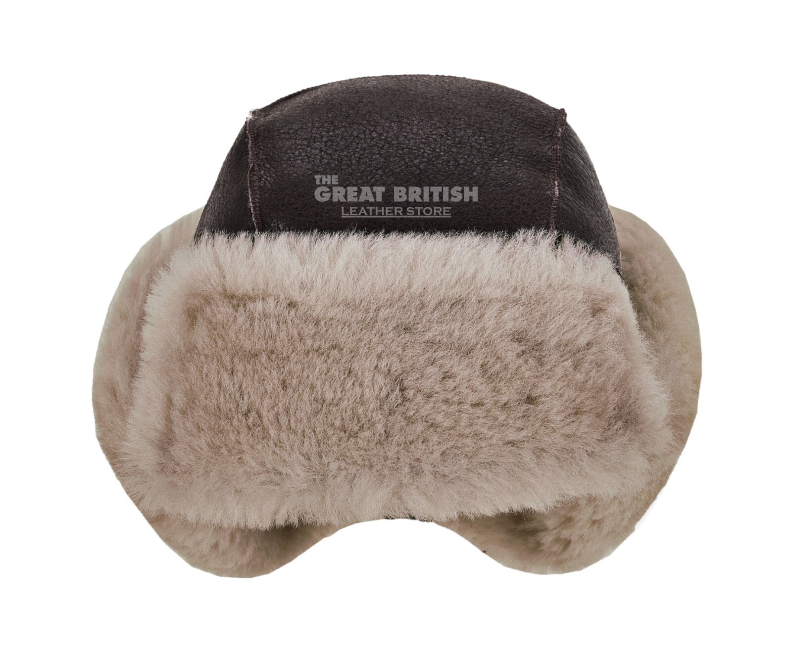 Men B3 Brown Beige Hat RAF Aviator Shearling Sheepskin WW2 Flying ...