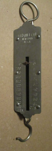 Chantillon (New York) Hanging Metal Weighing Spring-Loaded Scale | eBay