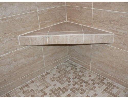 Corner Shower Seat Goof Proof 30 in. and 24 in. Easy Install Built In ...