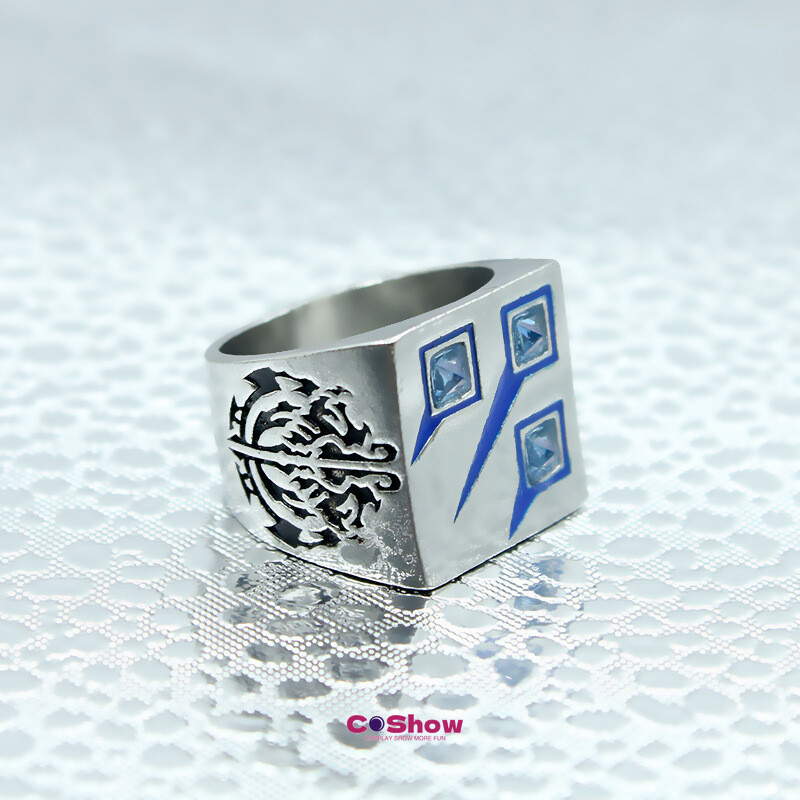Game Overlord Cosplay Albedo Silver Fashion Demon's Horn Ring Jewelry ...