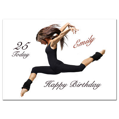 673; Special Personalised Birthday card; sport Dancing, Dancer; Any age ...