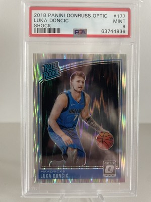 2018 Optic Luka Doncic PSA 9 #177 Optic Shock Rookie Card RC Mavericks ...