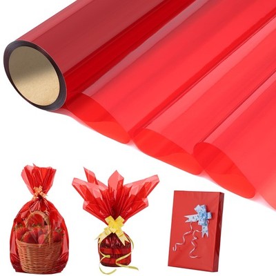 Cellophane Wrap 120’ Ft X 17 ”In Red Cellophane Wrap Roll Gift Basket ...