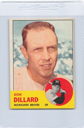 1963 Topps #298 Don Dillard Braves VG/EX *DA-C2480 | eBay