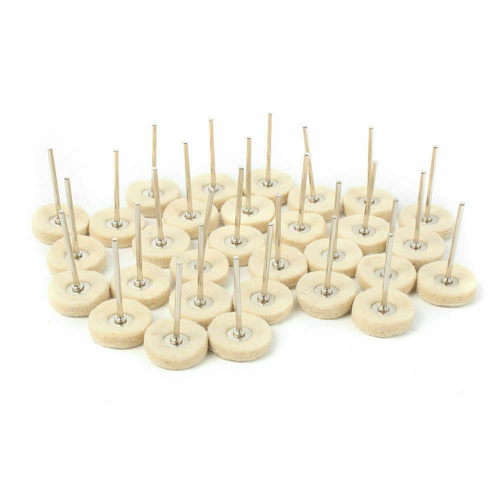 100pcs Wool Felt Bob Buffing Polishing Wheels Rotary Tools Latch Type 2 ...