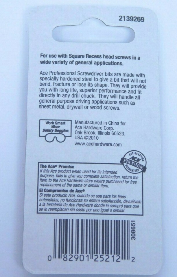 12 PACK! 2" ROBERTSON R2 SQUARE SCREW DRIVER DRILL BITS TIPS #2 DOUBLE ...