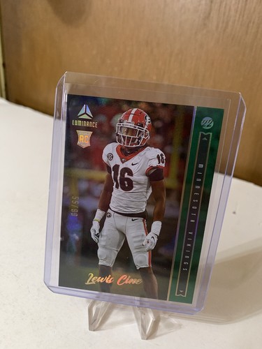 2022 Panini Luminance 🏈LEWIS CINE🏈GREEN Parallel💥Refractor💥55/99💥MINT ...