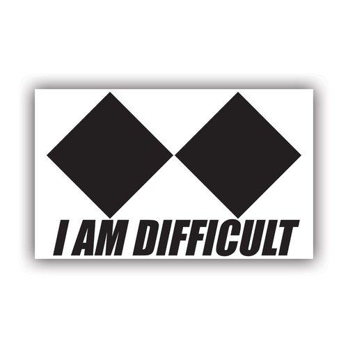 I am Difficult Double Diamond Sticker Decal - Weatherproof - snow ...