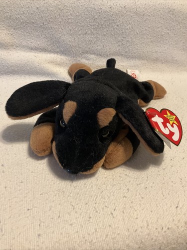 Doby the Doberman Dog - Style 4110, 10-9-96 - Ty Beanie Babies P.V.C ...