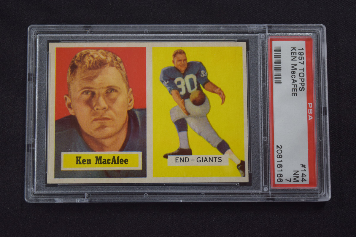 Ken MacAfee 1957 Topps #144 New York Giants PSA 7 NM | eBay