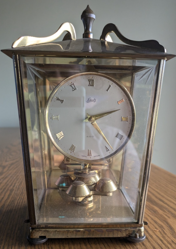 Schatz & Sons Brass, Vintage Mantle Clock, German Pendulum Clock, 2 ...