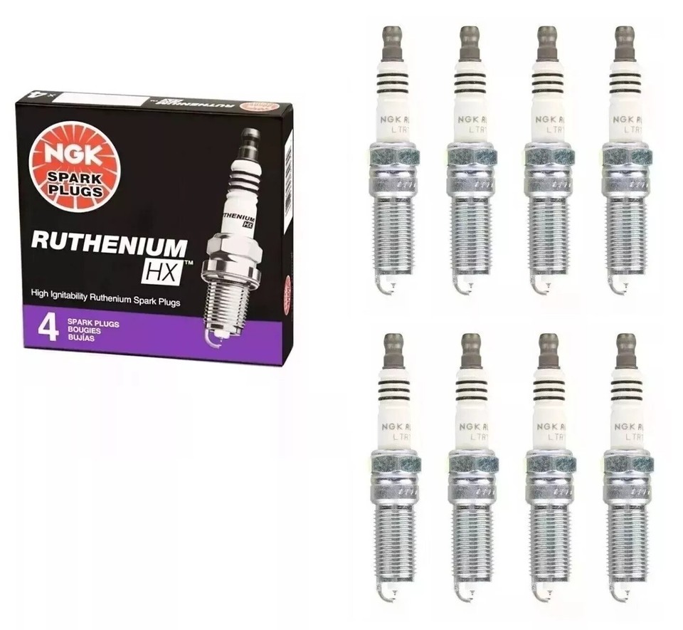 NGK 95605 Set of 8 Ruthenium HX Spark Plugs LTR7BHX for Ford F-150 ...