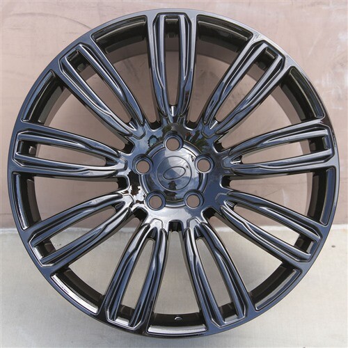 Set(4) 22" 22X9.5 5x120 Gloss Black Wheels & Tires PKG Fit Range Rover ...