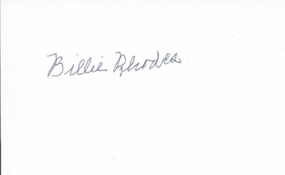 BILLIE RHODES DECEASED SILENT FILM ACTRESS AUTOGRAPH ON 3x5 INDEX CARD ...
