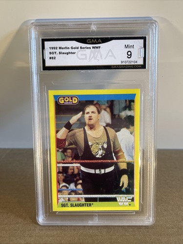 1992 Merlin Gold Series WWF Series 2 Sgt Slaughter #39 GMA Mint 9 | eBay