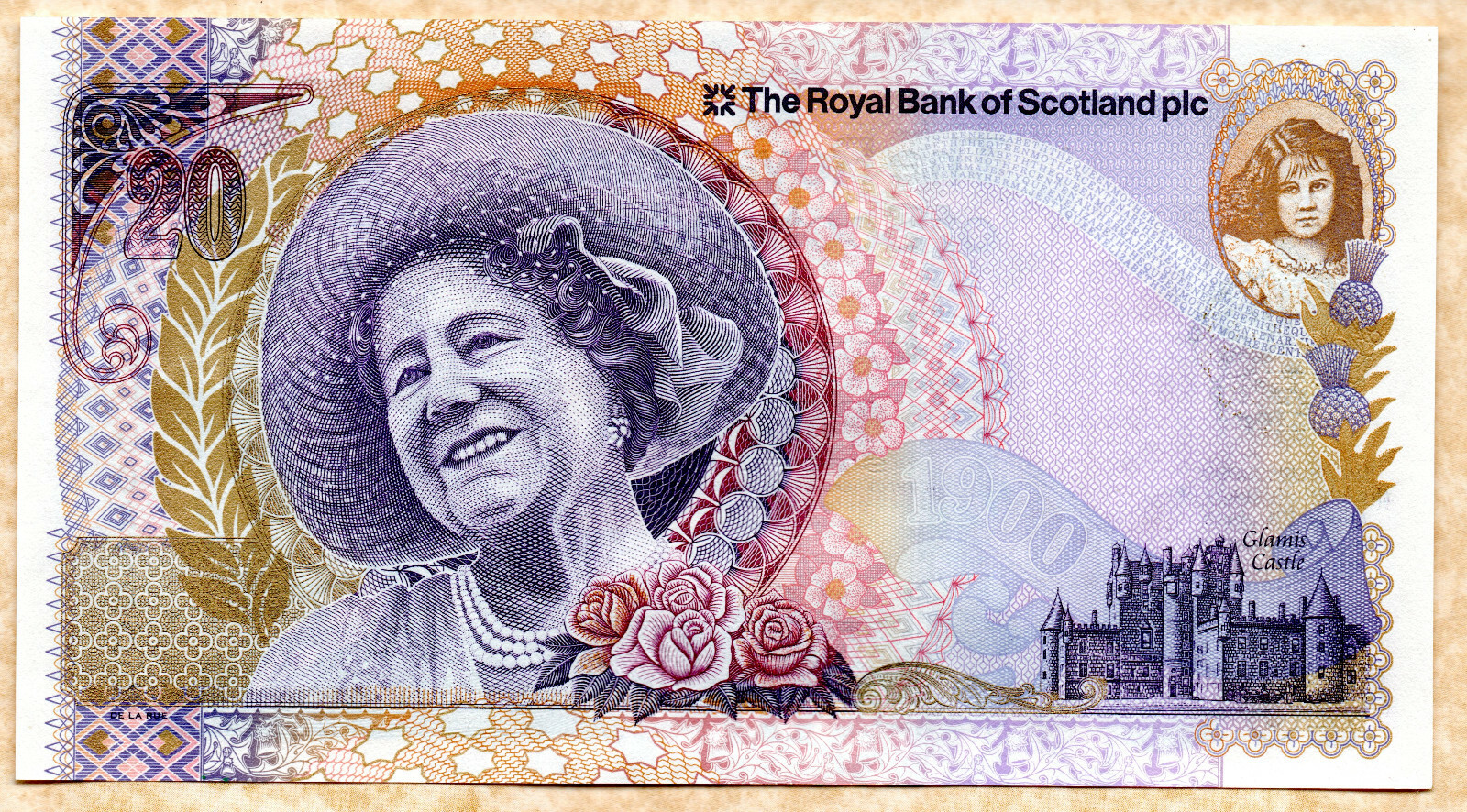 2000 Queen Mother royal bank of scotland £20 pound banknote 100th ...
