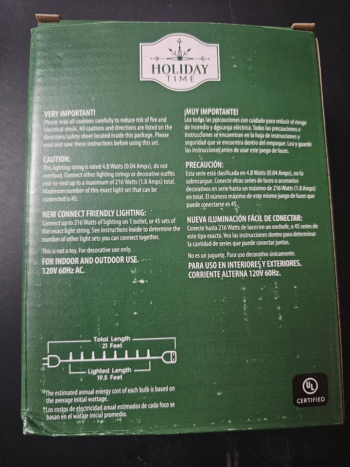 New Holiday Time 100 Multicolor Glass Mini Lights | eBay