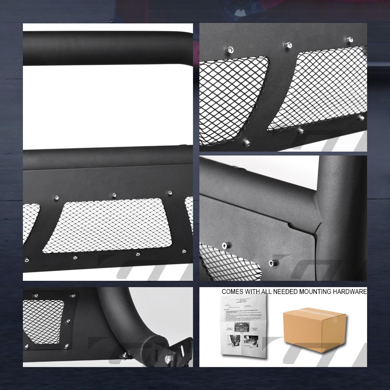 For 2006-2010 Hummer H3 Matte Black Studded Mesh Bull Bar Brush Bumper ...