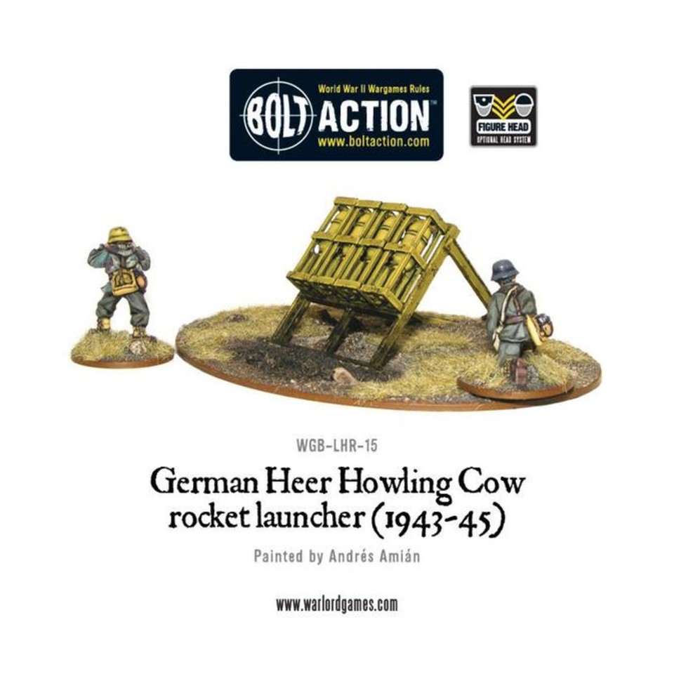 Warlord Heer Mini 28mm German Heer Howling Cow Rocket Launcher Pack New ...