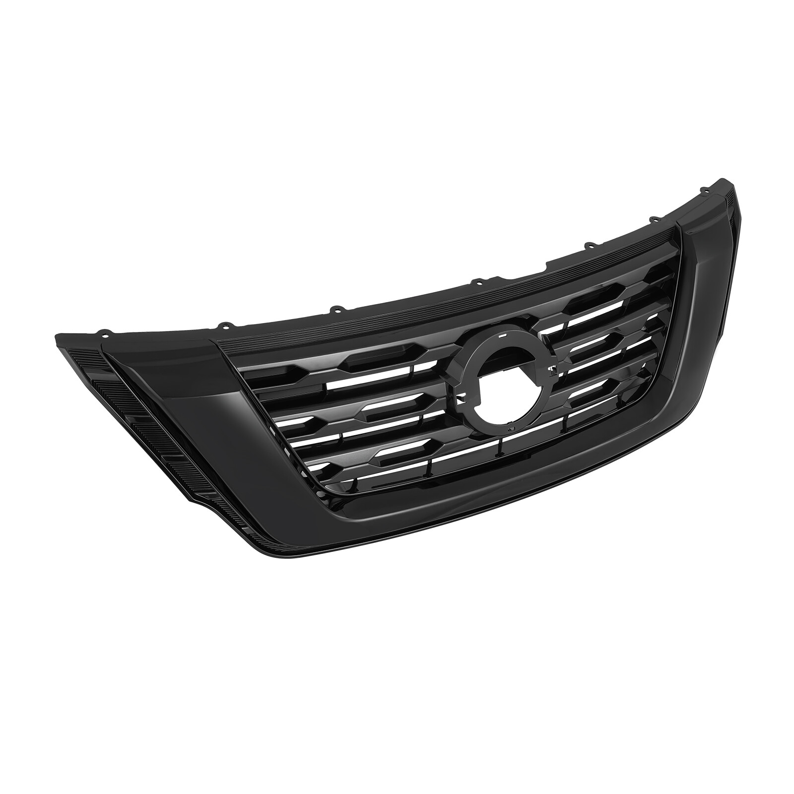 2Pcs Front Bumper Grille Glossy Black Grill For 2017-2020 Nissan ...