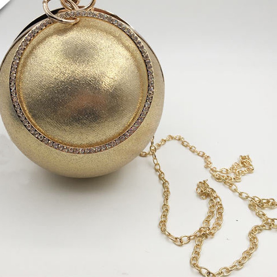 Women Round Ball Shoulder Messenger Bag Party Evening Clutch Fashion ...