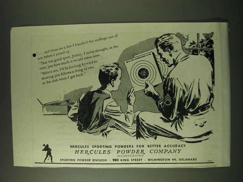 1945 Hercules Powder Company Ad - Hercules Sporting Powders for Better ...