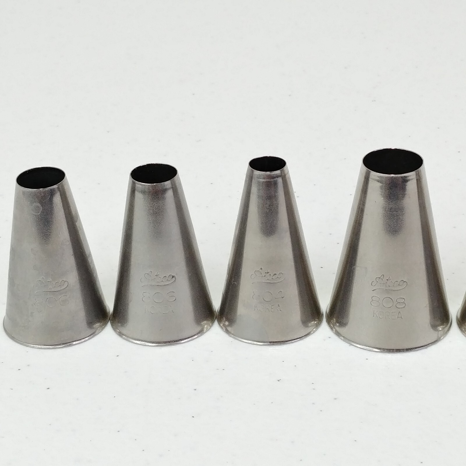 Ateco Cake Decoration Stainless Steel Piping Tips Lot of 7 pieces ...